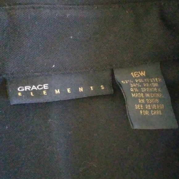 Grace Elements | Tops | Grace Elements Black Dress Shirt | Poshmark